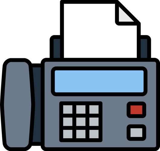 Fax telephone icon simple call customer Royalty Free Vector