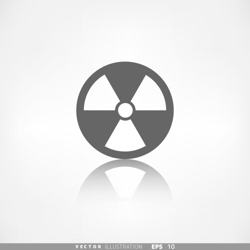 Ionizing radiation icon Royalty Free Vector Image