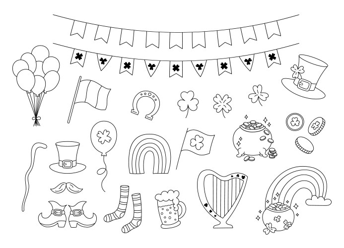 St Patricks Day Doodles Vector Images (over 1,600)