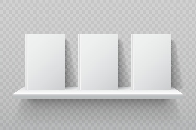 Book shelves rack books interior bookshelf Vector Image