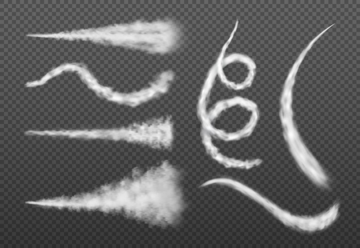 Jet Smoke Trails Airplane Royalty Free Vector Image