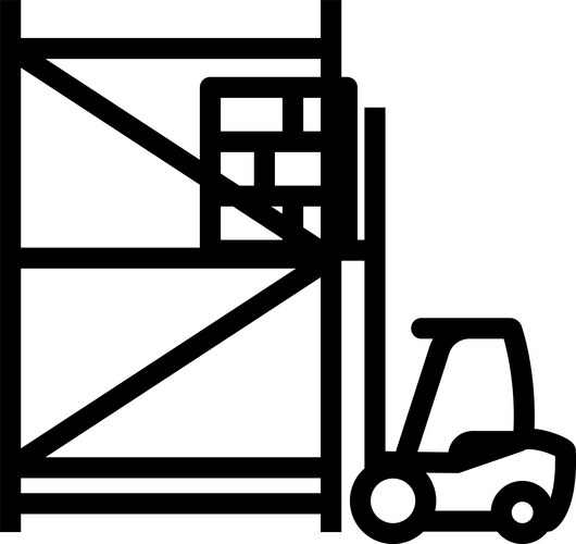 Warehouse forklift icon Royalty Free Vector Image