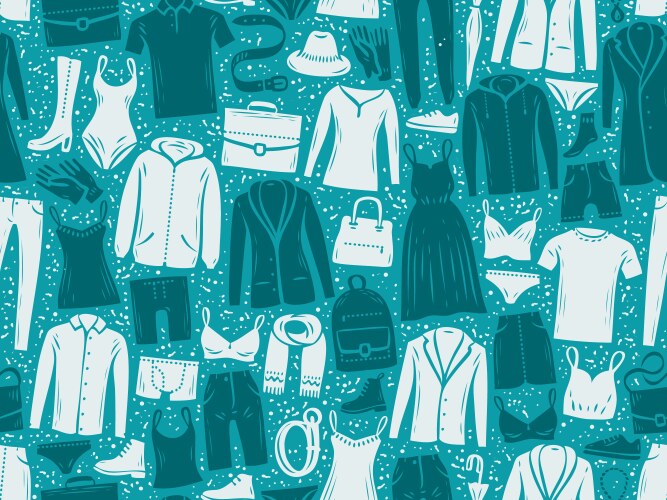 Fashion clothes banner seamless background Vector Image