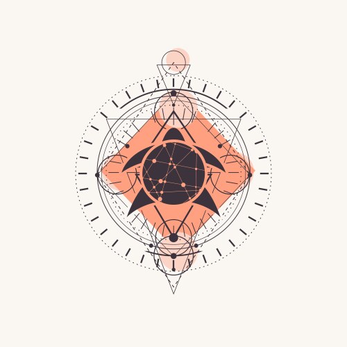 Mystical occult symbol Royalty Free Vector Image