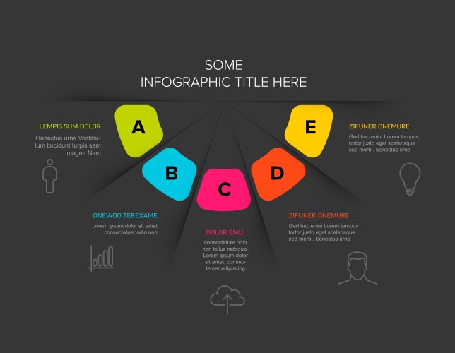 Light multipurpose fan infographic with five Vector Image