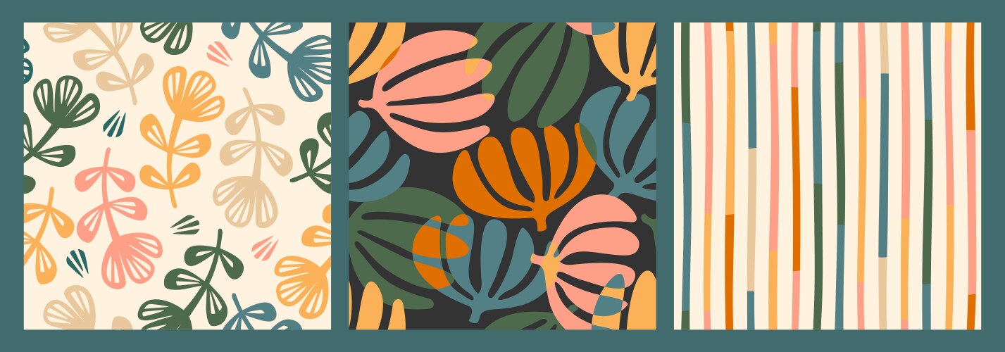 Floral Seamless Pattern Design For Paper Vector Image