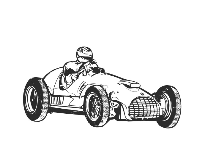 Vintage sport racing car Royalty Free Vector Image