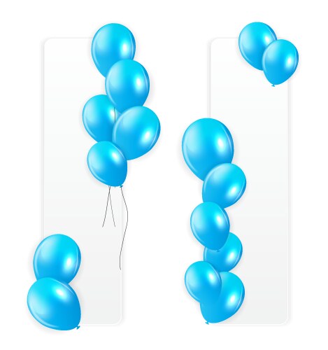 Blue balloons Royalty Free Vector Image - VectorStock