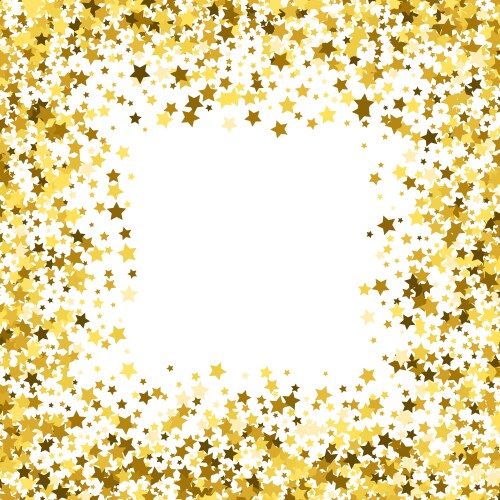 Gold frame glitter texture isolated on white Vector Image