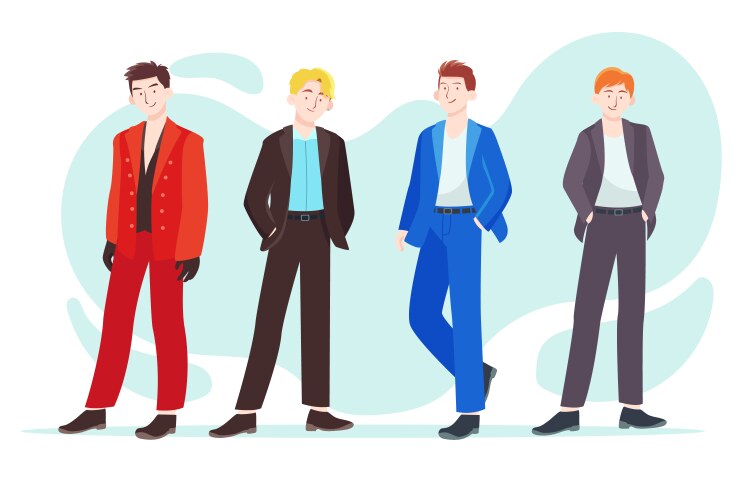 K-pop boy group Royalty Free Vector Image - VectorStock