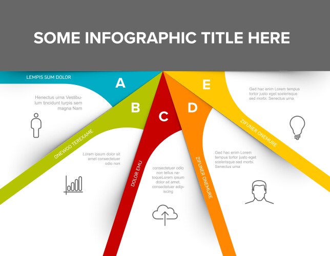 Light multipurpose fan infographic with five Vector Image