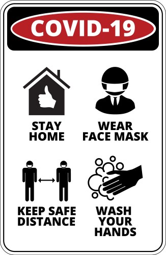 No wear mask sign icon in flat style Royalty Free Vector