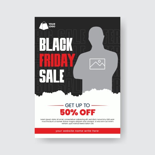 Ecommerce sale offer print flyer or poster Vector Image