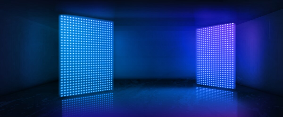 Led light screen background wall stage show panel Vector Image