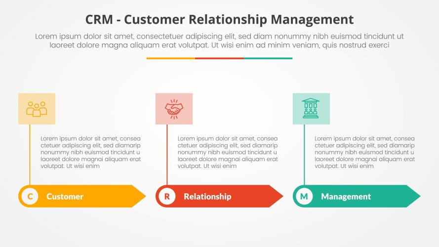 Crm customer relationship management infographic Vector Image