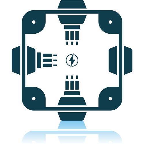 Electrical junction box icon Royalty Free Vector Image