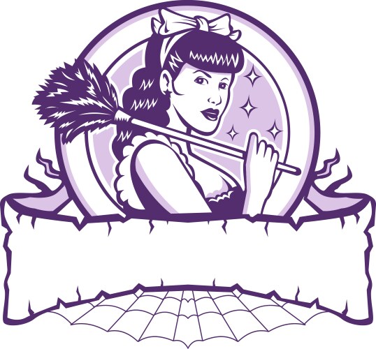 French retro maid Royalty Free Vector Image - VectorStock