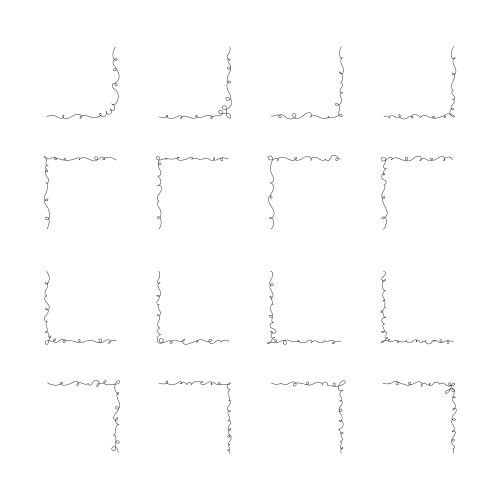 Aesthetic round corner border shape art Royalty Free Vector