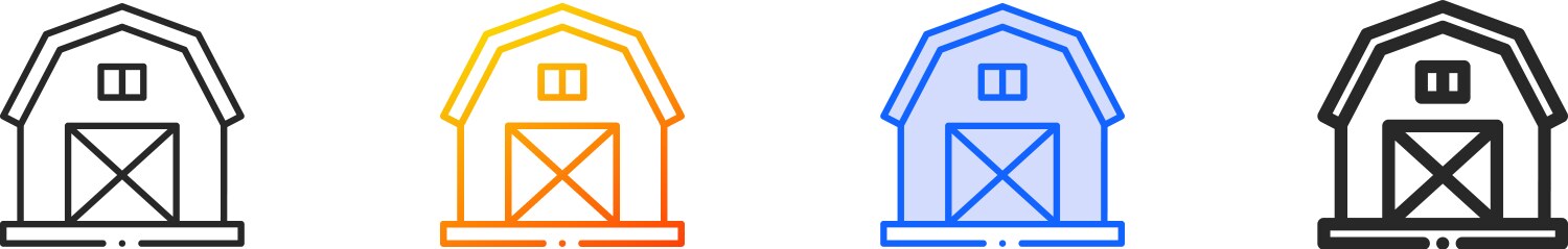 Architecture and city iconthin linear gradient Vector Image