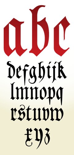 Rock star gothic font Royalty Free Vector Image