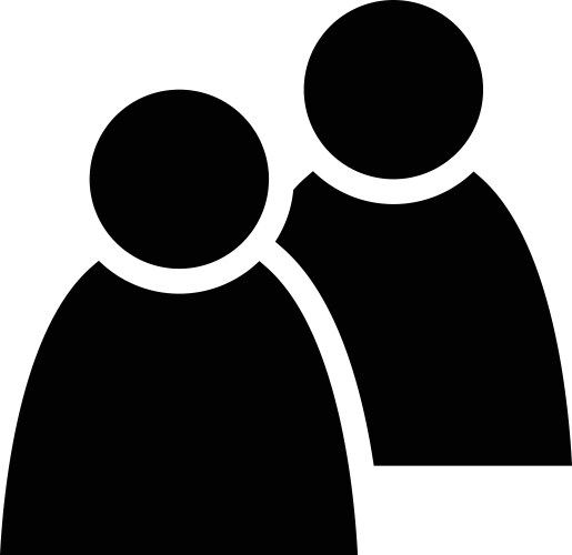Two people icon symbol of group or pair Royalty Free Vector