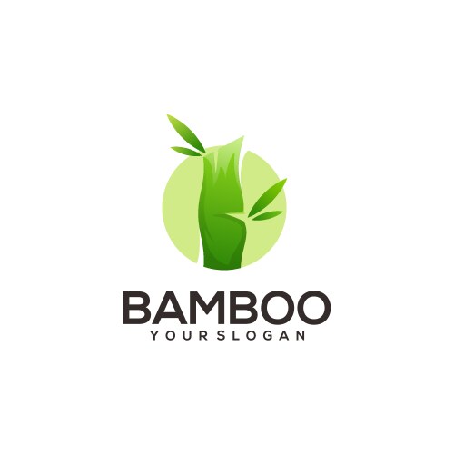 Bamboo logo template Royalty Free Vector Image