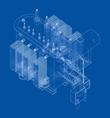Power transformer drawing Vector Images & Graphics for Commercial Use ...