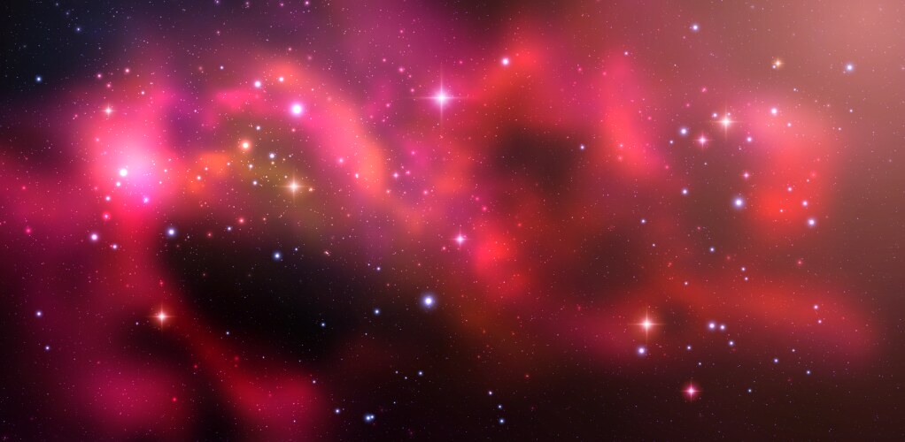 Space background with realistic nebula Royalty Free Vector