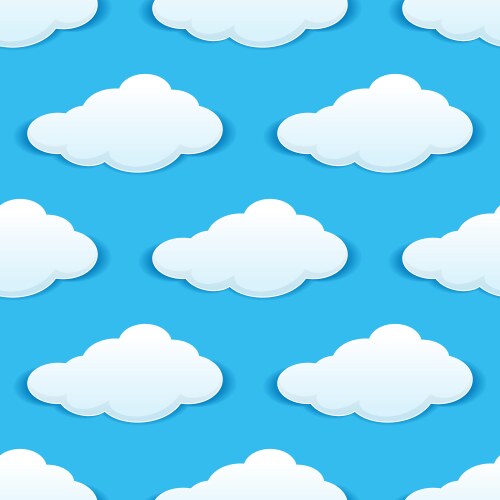 Cloud in sky seamless pattern cartoon for kid Vector Image