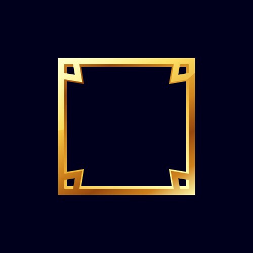 Medieval golden frame Royalty Free Vector Image