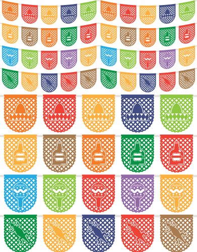 Paper bunting alphabet Royalty Free Vector Image