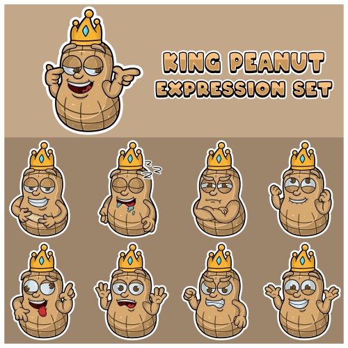 Candy expression set mascot cartoon character Vector Image