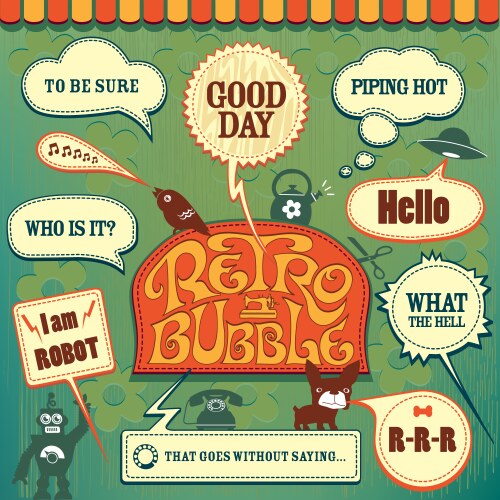 Retro style speech bubbles Royalty Free Vector Image