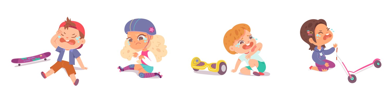 Hurt Boy Clipart Playing