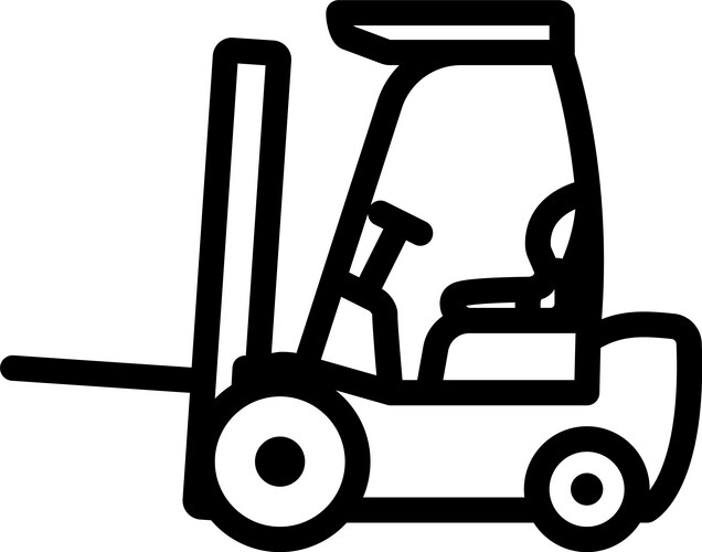 Warehouse forklift icon Royalty Free Vector Image