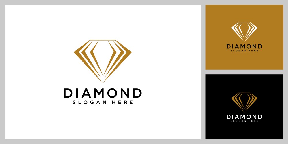 Diamond logo jewel icon Royalty Free Vector Image