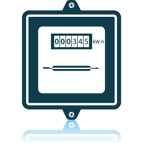 Electric meter automatic power Royalty Free Vector Image