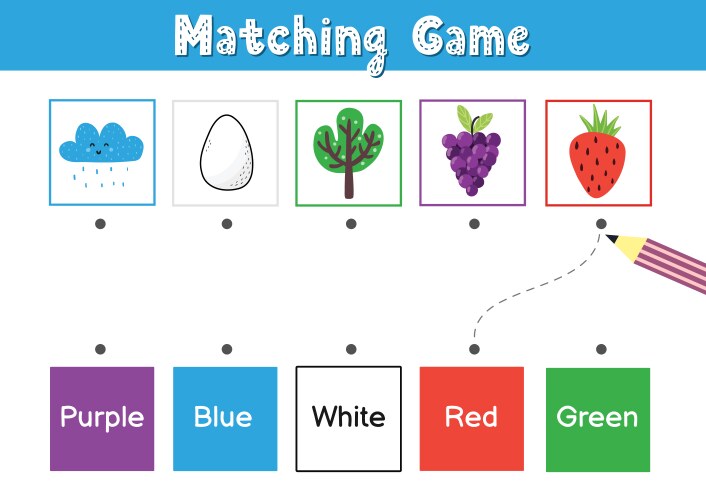 Learn primary colors color sorting activity Vector Image
