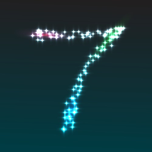 7 number lines logo icon Royalty Free Vector Image