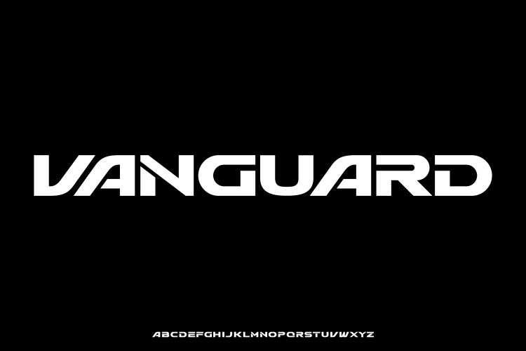 Modern futuristic display font Royalty Free Vector Image Modern futuristic display font Royalty Free Vector Image