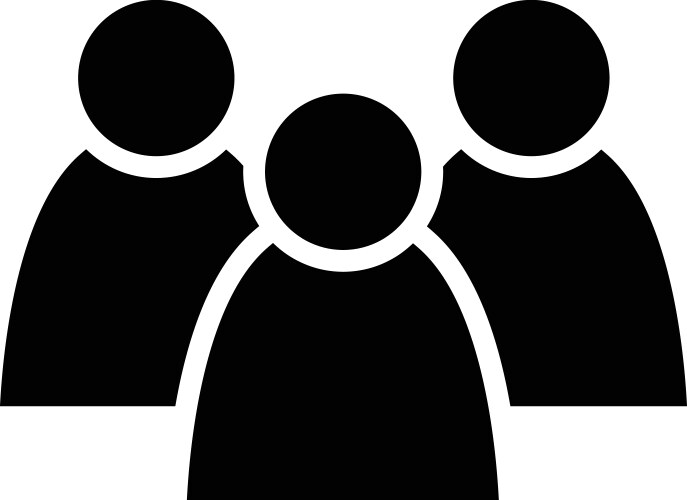 6 people icon group persons simplified human Vector Image