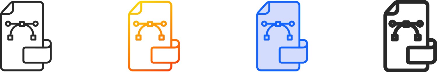 Css file iconthin linear gradient blue stroke Vector Image