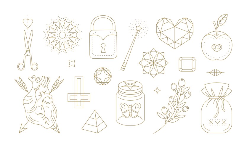 Apothecary label design template witchcraft Vector Image