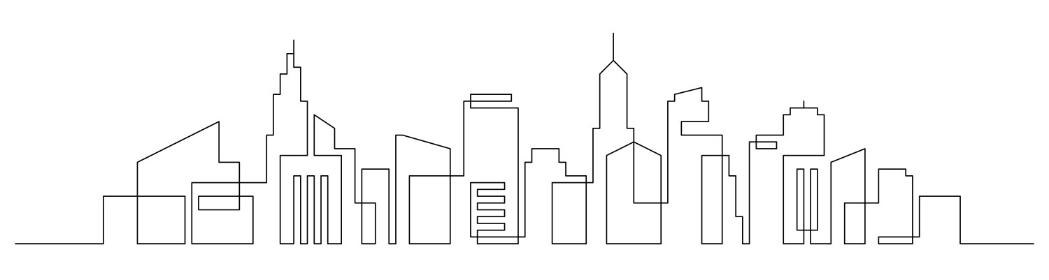 One single line drawing of doha city skyline Vector Image