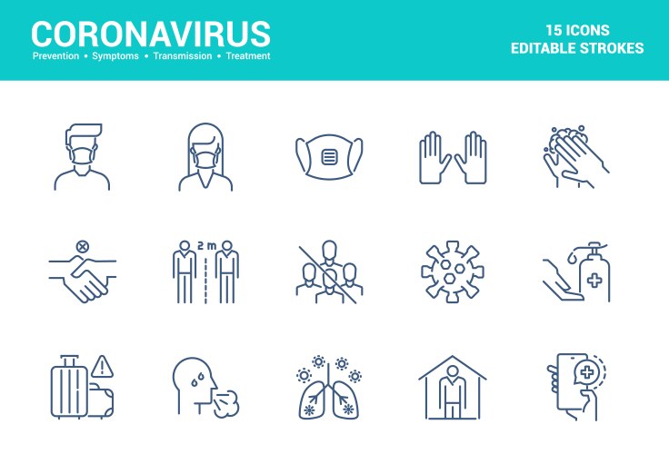 Flat modern design coronavirus - safety Royalty Free Vector