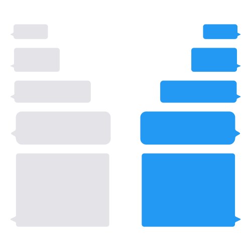 Message bubbles chat icons deign template Vector Image