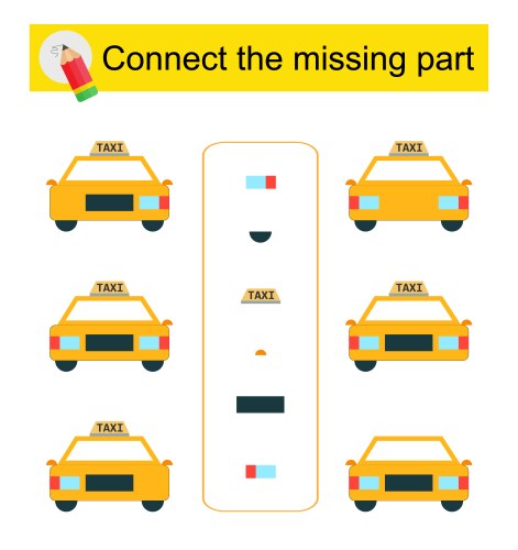 Puzzle game for kids task for development Vector Image