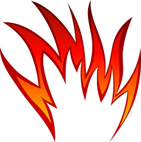 Fire flame element Royalty Free Vector Image - VectorStock