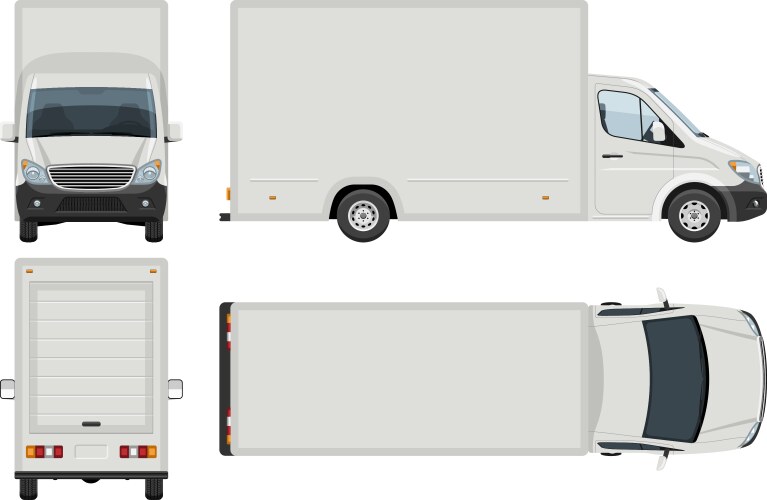 Mercedes sprinter cargo van l2h2 fwd 2018 Vector Image