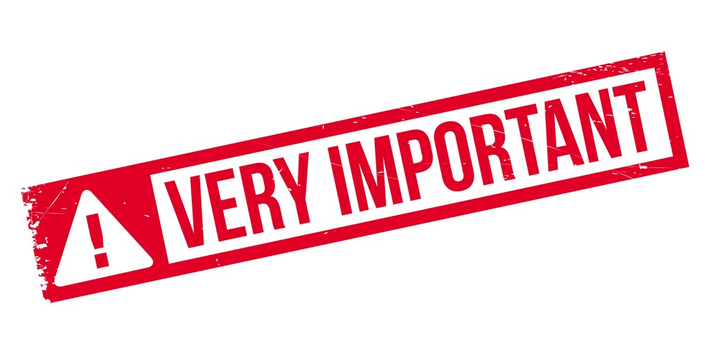 Grunge blue very important word square rubber – Royalty-Free Vector ...